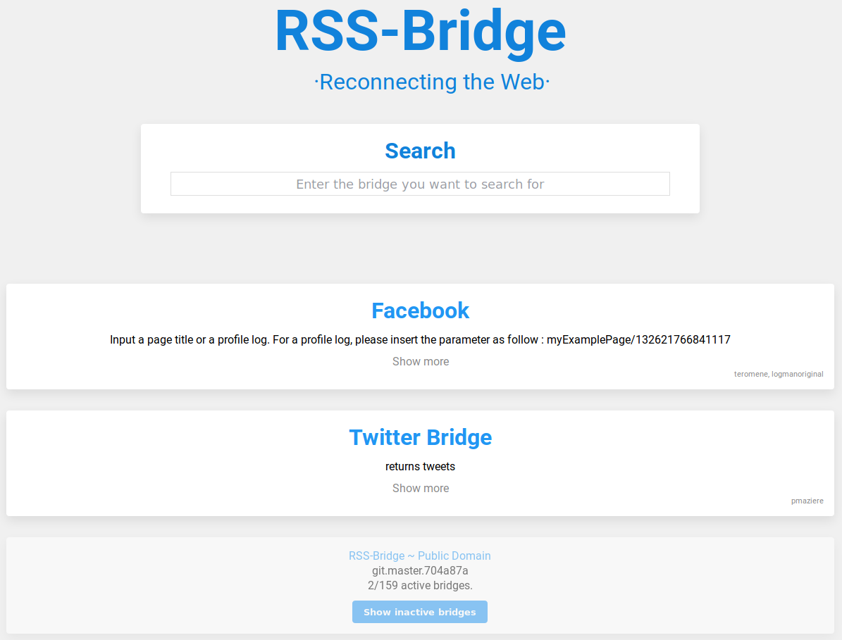 RSS-Bridge: genera un feed dai siti web che non ne hanno uno! – Andrea Draghetti